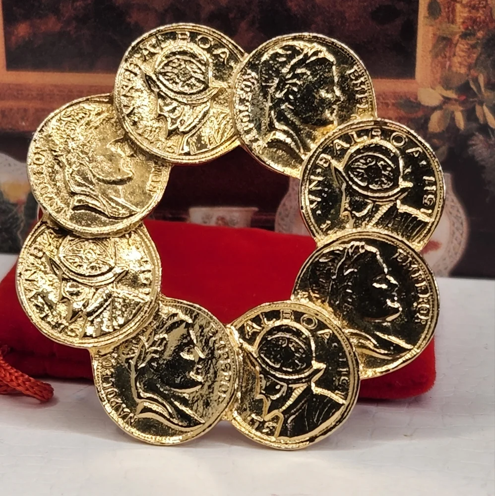 Jewelry | Napoleon Empereur Gold Tone Coin Brooch Unique | Poshmark